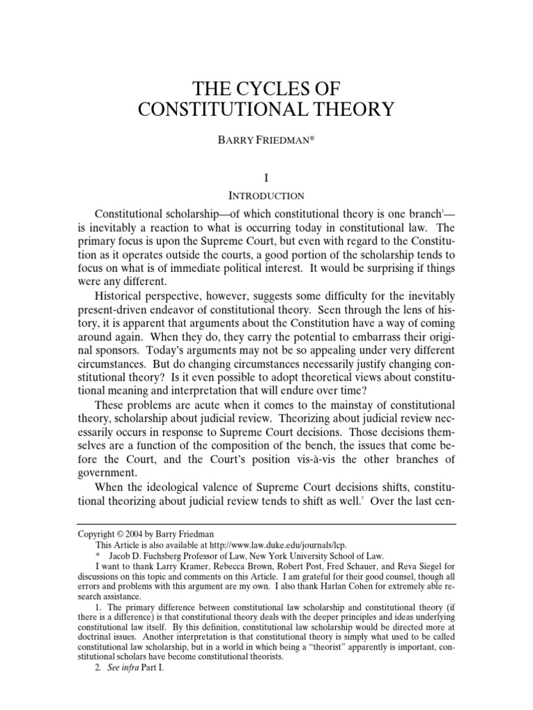Cycles of Constitutional Theory | PDF | Supreme Court Of The United ...