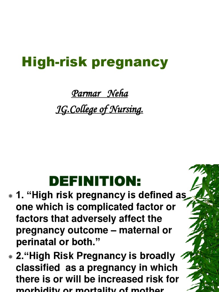 New High Risk | PDF | Childbirth | Pregnancy