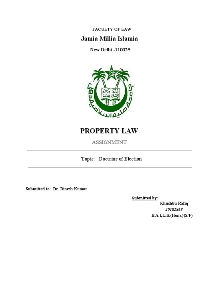 Ipc Assignment | PDF | Equity (Law) | Property