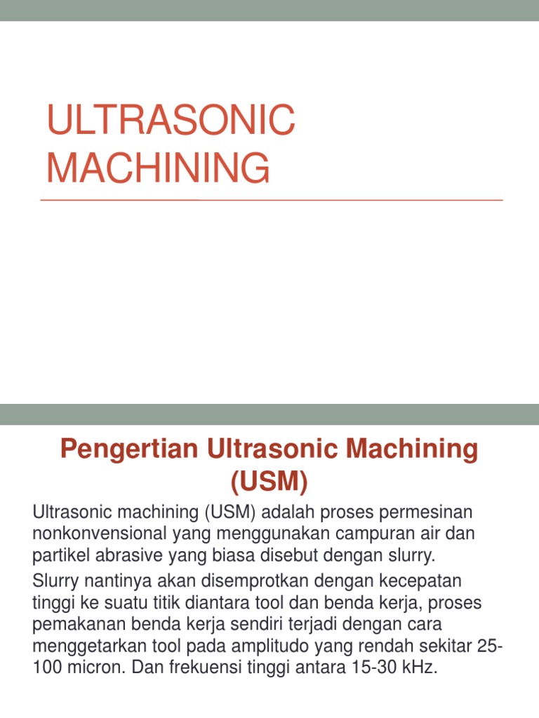 Ultrasonic Machining | PDF