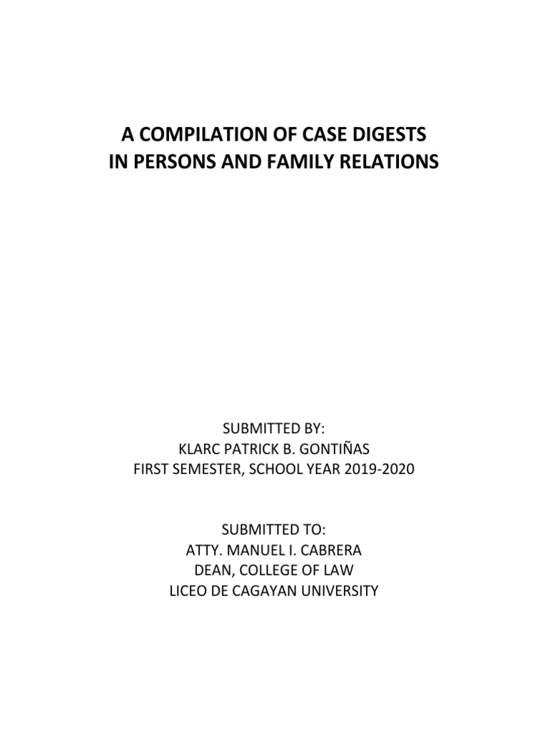 A Compilation of Case Digests KP | PDF