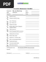 Monthly Plate Compactor Check List | PDF