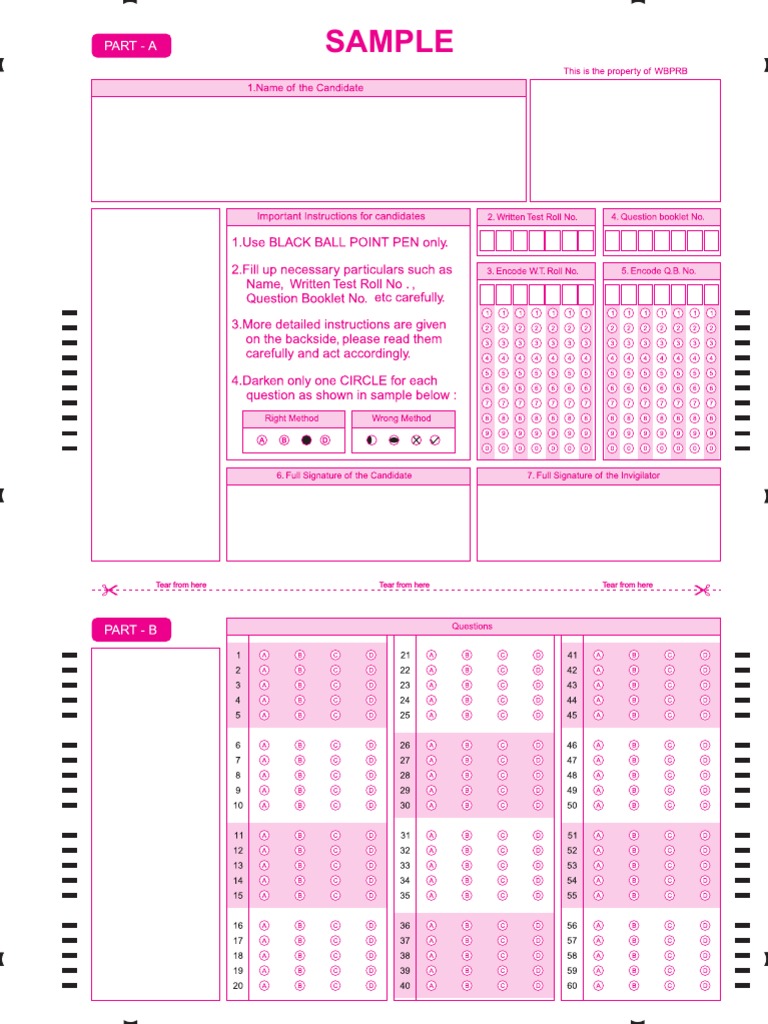 60 Questions Omr Sheet PDF | PDF