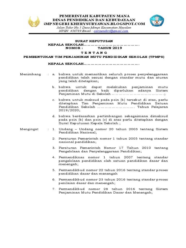 SK TPMPS Terbaru | PDF