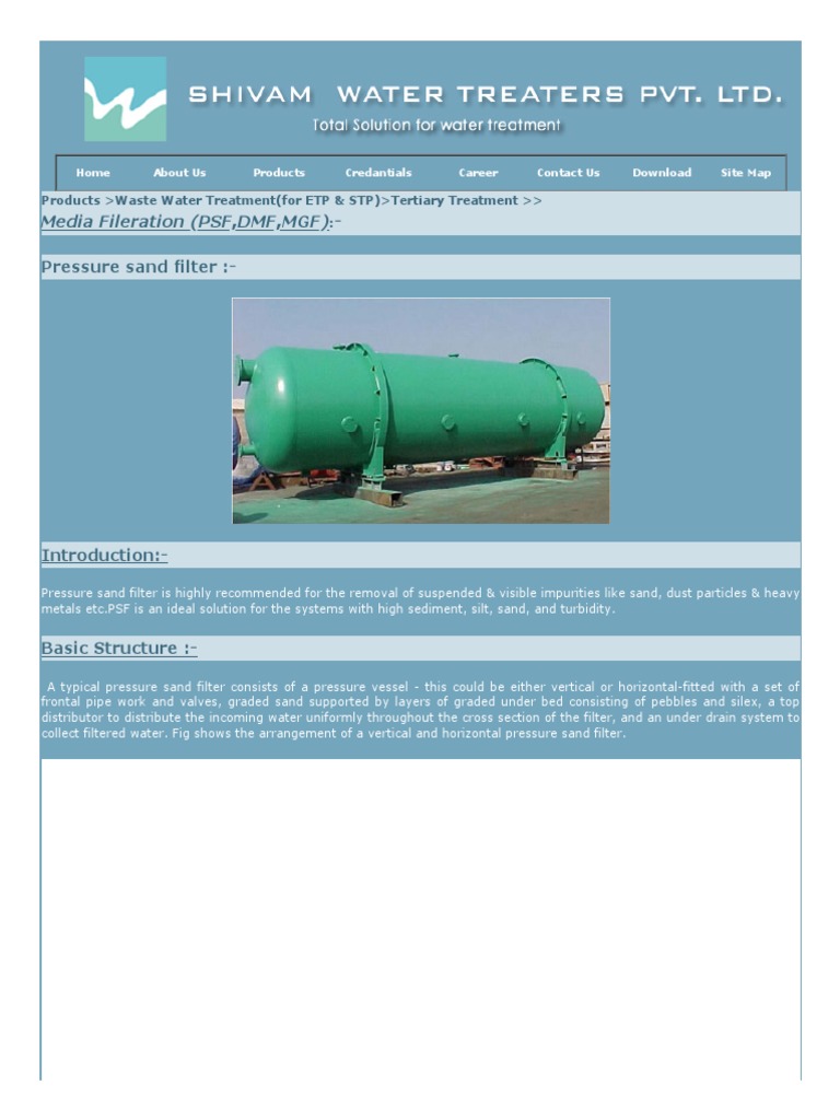 DMF Media PDF | PDF | Filtration | Sewage Treatment