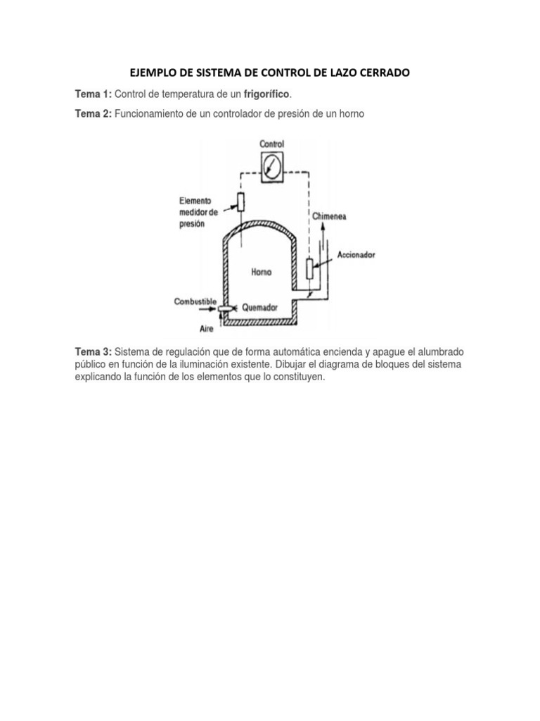 Ejemplo de Sistema de Control de Lazo Cerrado | PDF