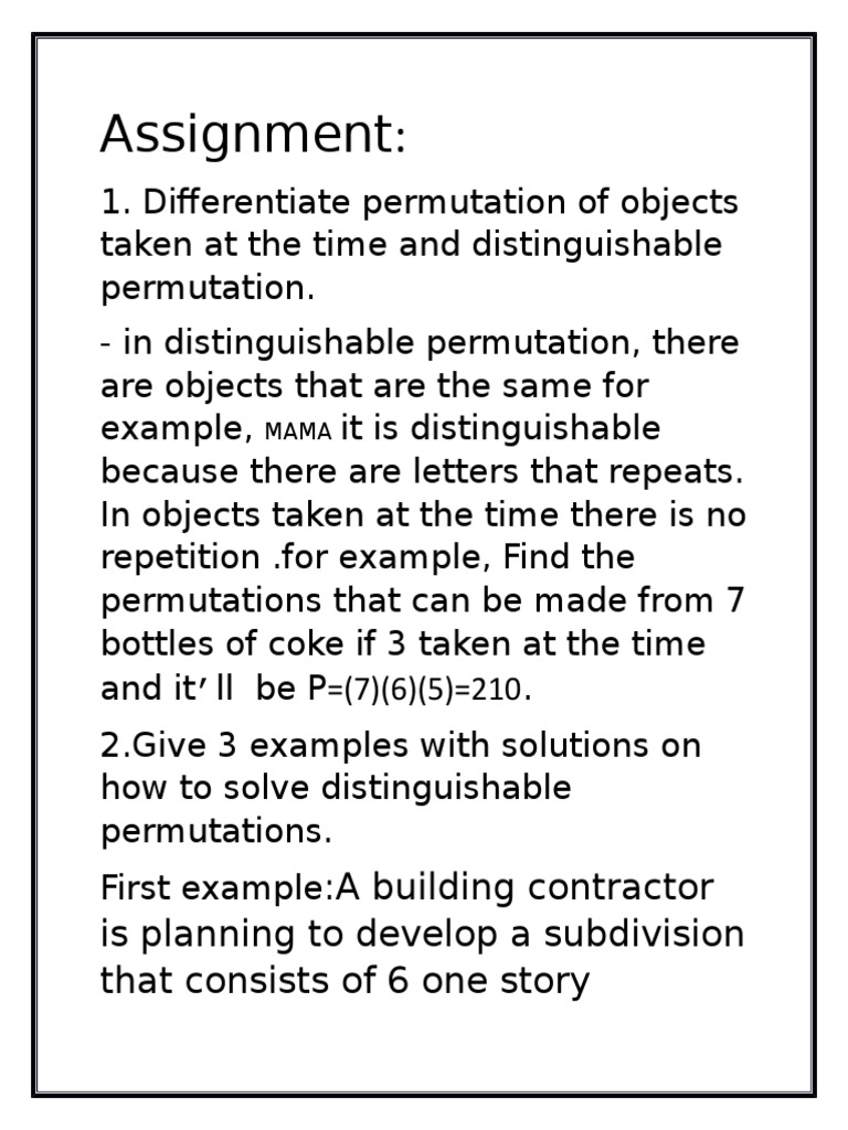 Assignment:::A Building Contractor Is Planning To Develop A Subdivision ...