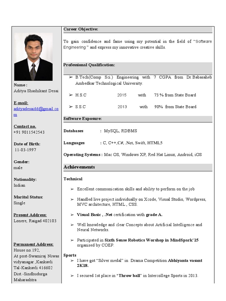 Resume Sample | PDF | Computing | Software