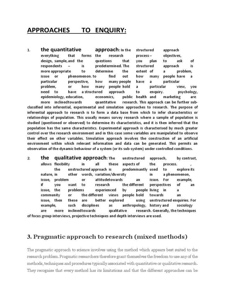 Navigating Research Approaches: A Comprehensive Overview of ...