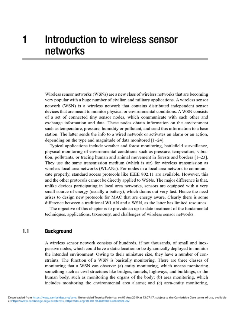 Introduction To Wireless Sensor Networks | PDF | Wireless Sensor Network | Wireless Lan