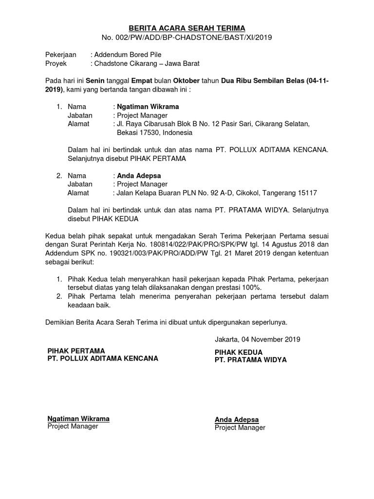 BAST 1 Addendum | PDF