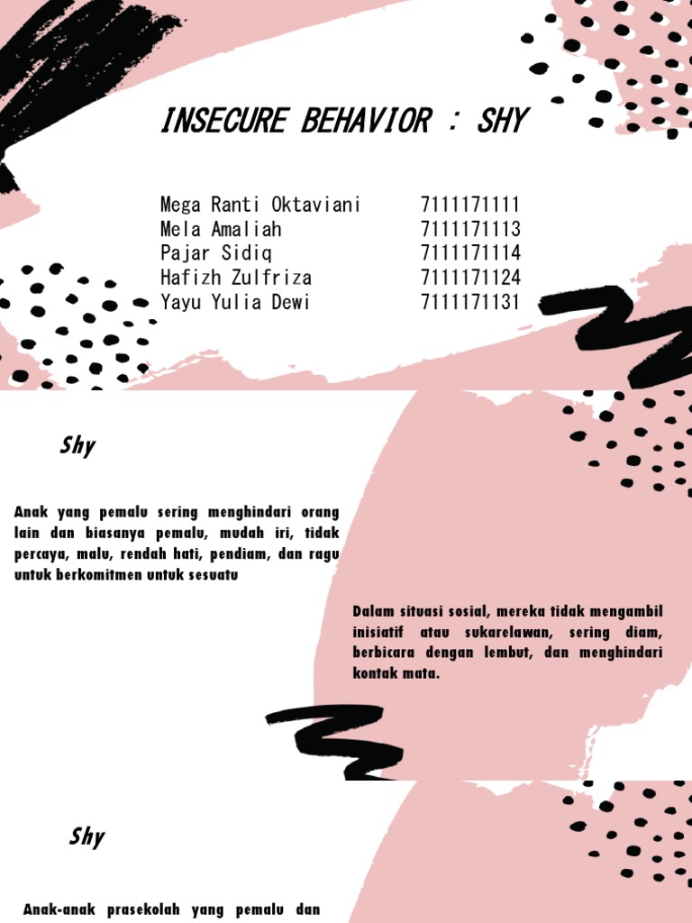 Insecure Behavior Shy | PDF