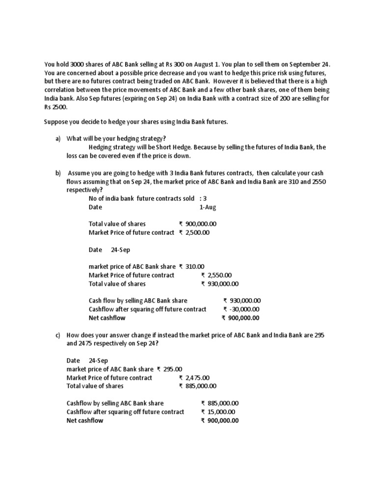 Financial Derivatives Question and Solution | PDF | Hedge (Finance ...