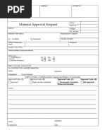 Material Approval Request Form Template | PDF | Specification ...
