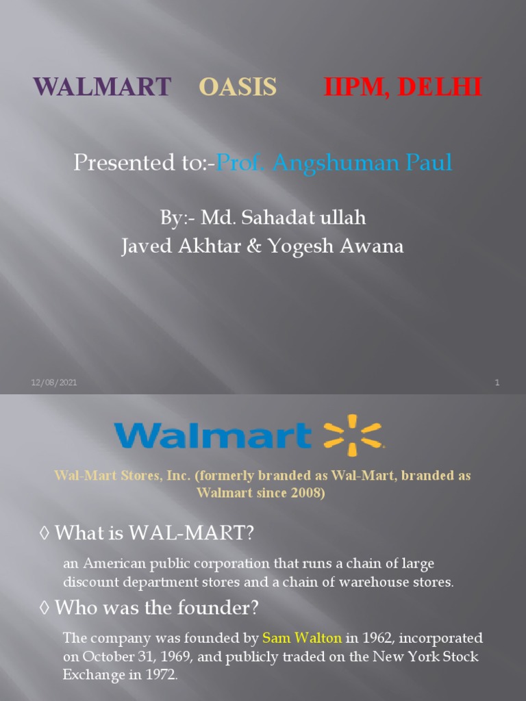 Wal Mart | PDF | Walmart | Business