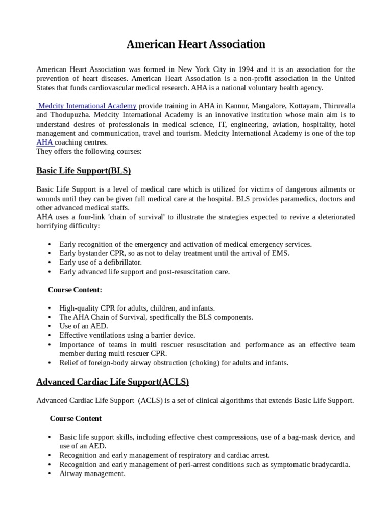 American Heart Association | PDF | Cardiopulmonary Resuscitation ...