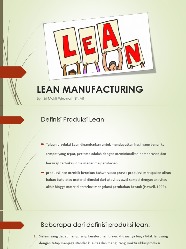 Lean Manufacturing | PDF | Bisnis | Teknologi & Rekayasa