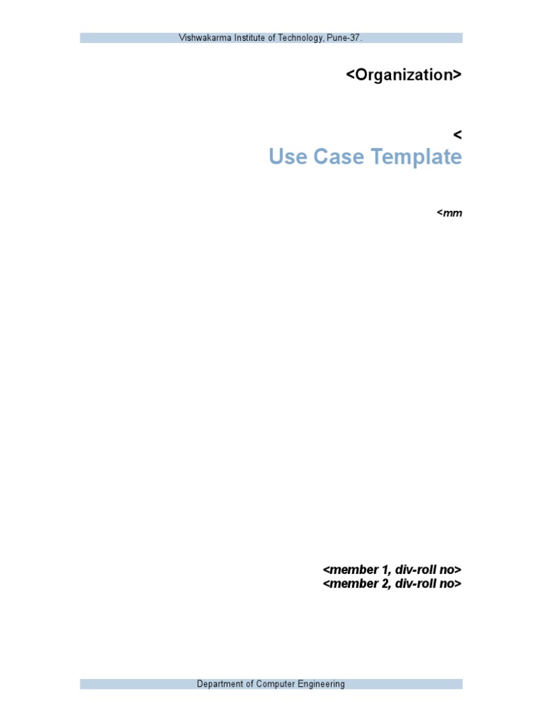 Use Case Template | PDF | Use Case | Systems Engineering