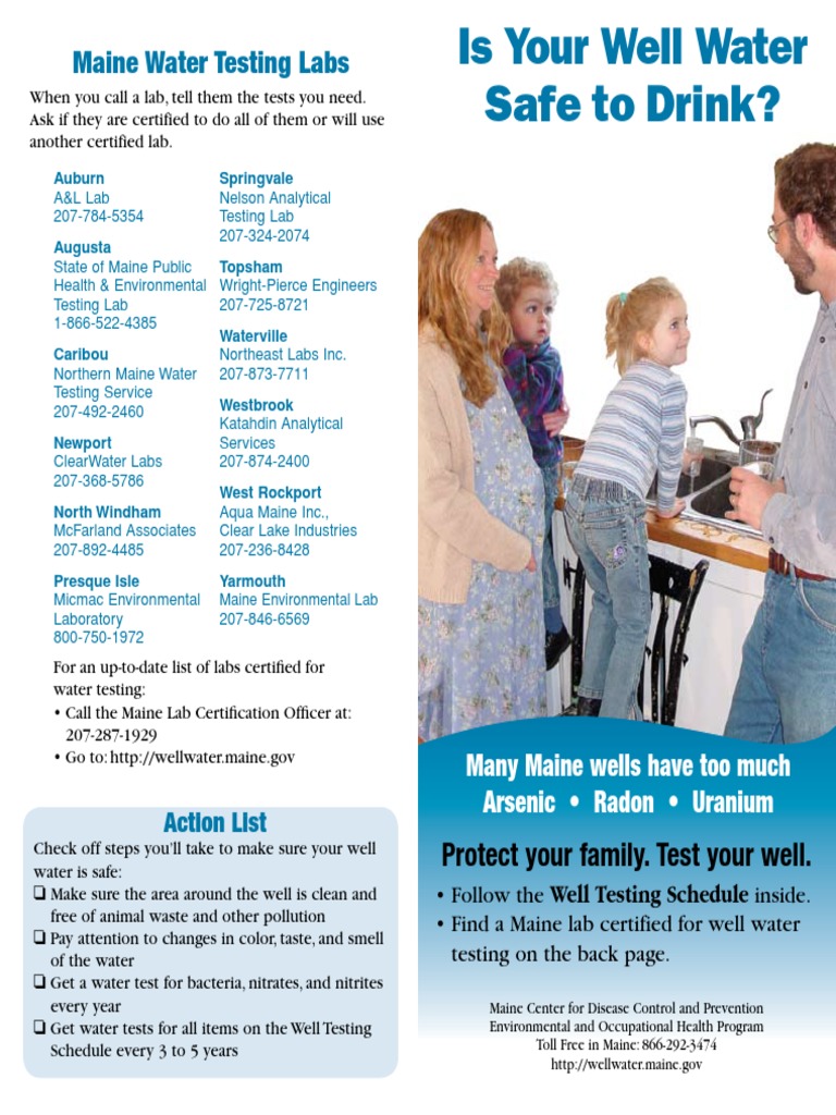 ME Private Well Testing Brochure | PDF | Drinking Water | Public Health