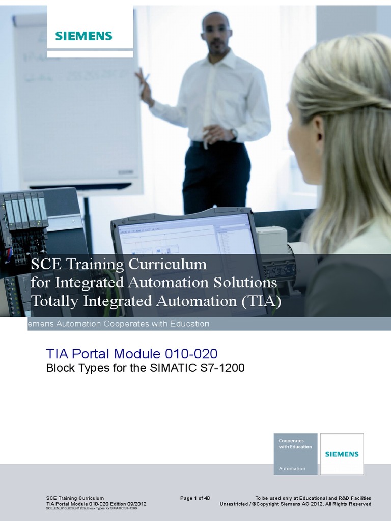 SCE EN 010-020 R1209 S7-1200 Blocks | PDF | Subroutine | Parameter ...
