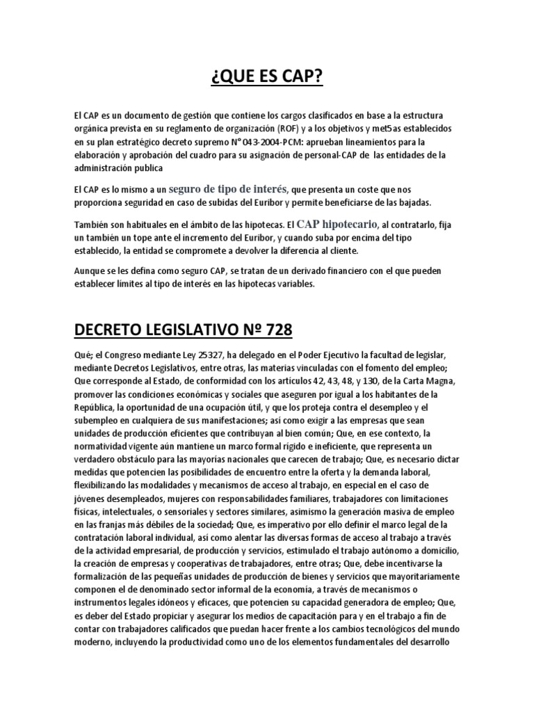 Que Es Cap | PDF | Derecho laboral | Desempleo