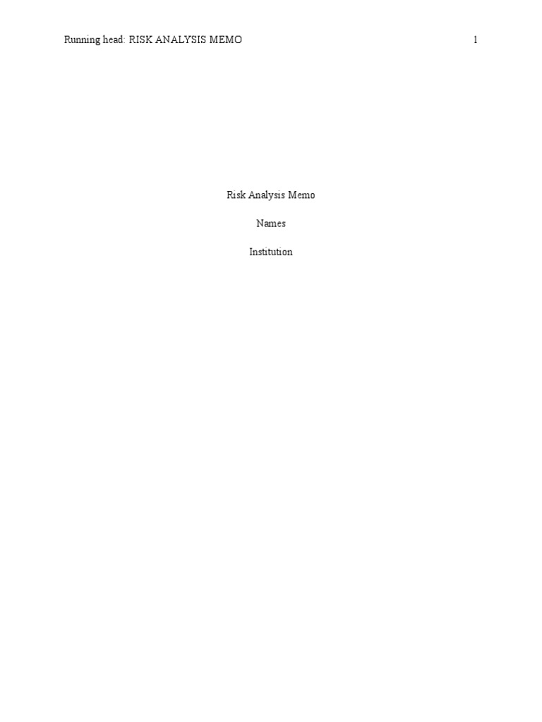 Risk Analysis Memo | PDF | Internal Control | Accounts Payable