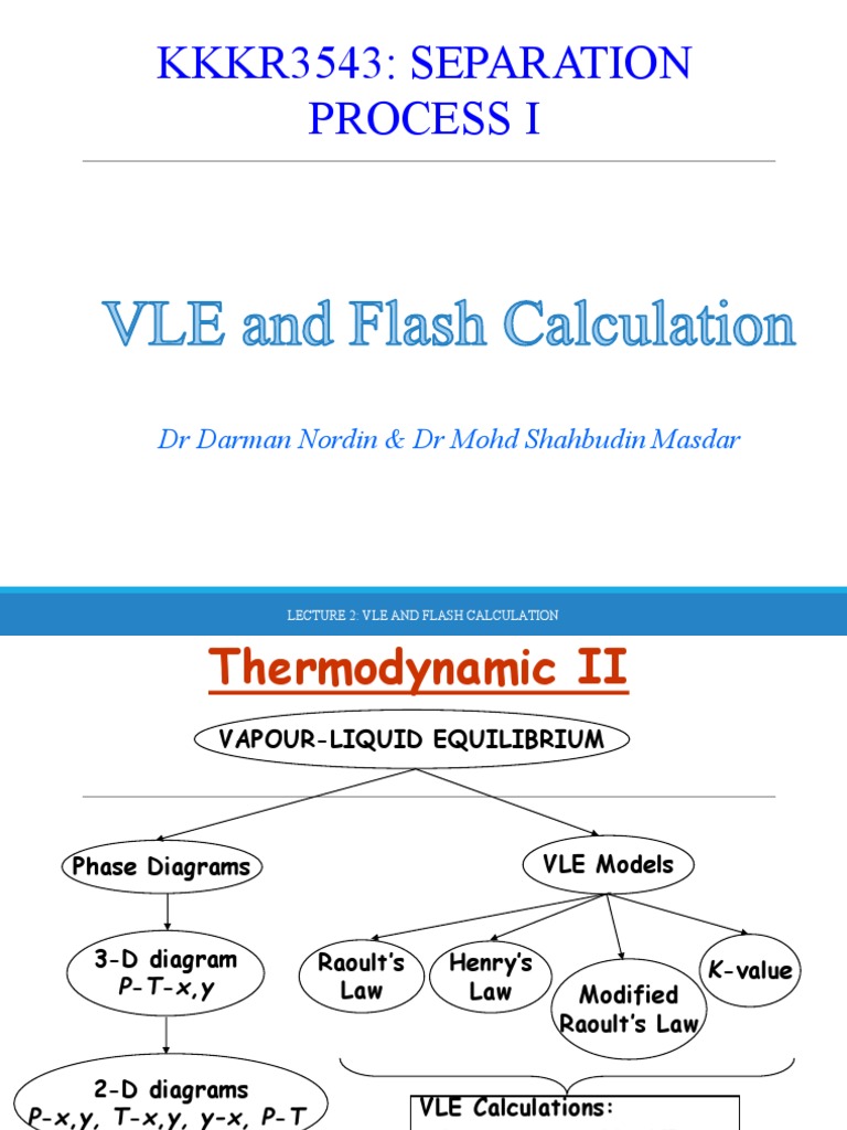 KR3543-Lecture 2-VLE and Flash Calculation 20192020 - Revised-20190912065536 PDF | PDF ...