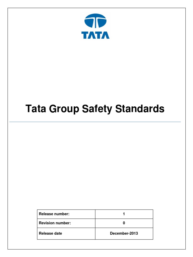 Tata Group Standards | PDF | Safety | Emergency Management