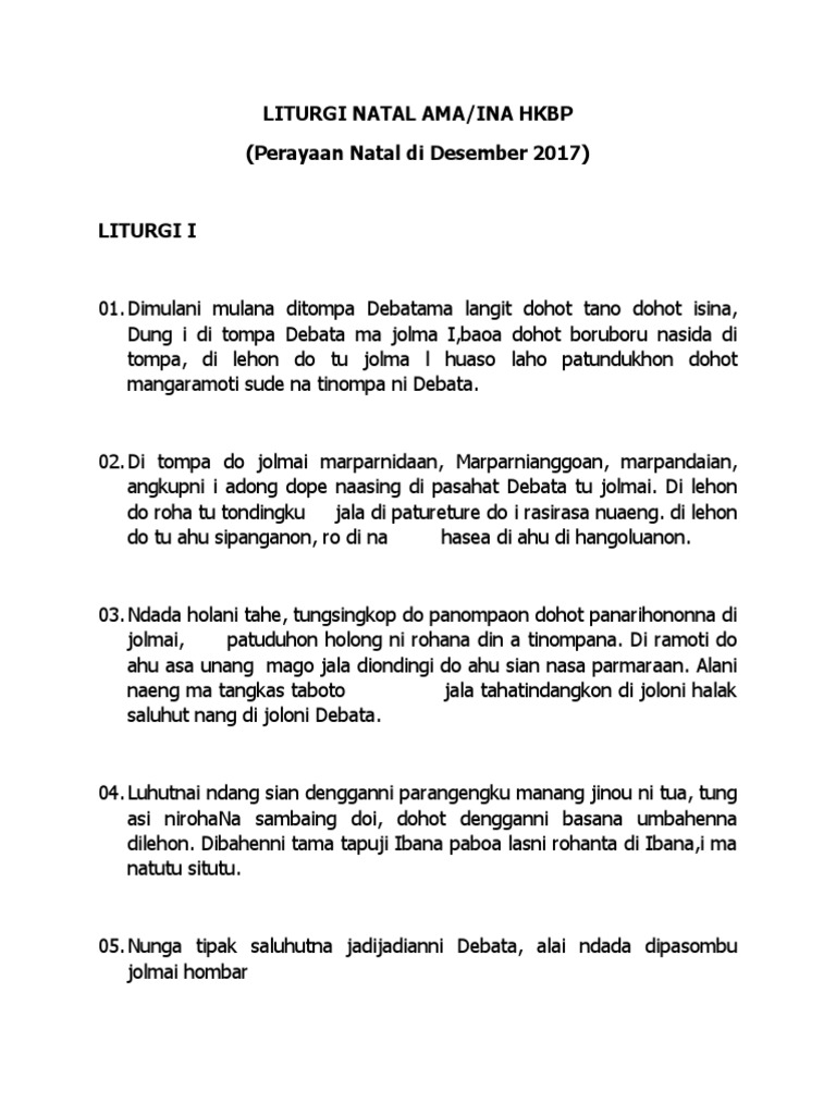 Liturgi Natal | PDF