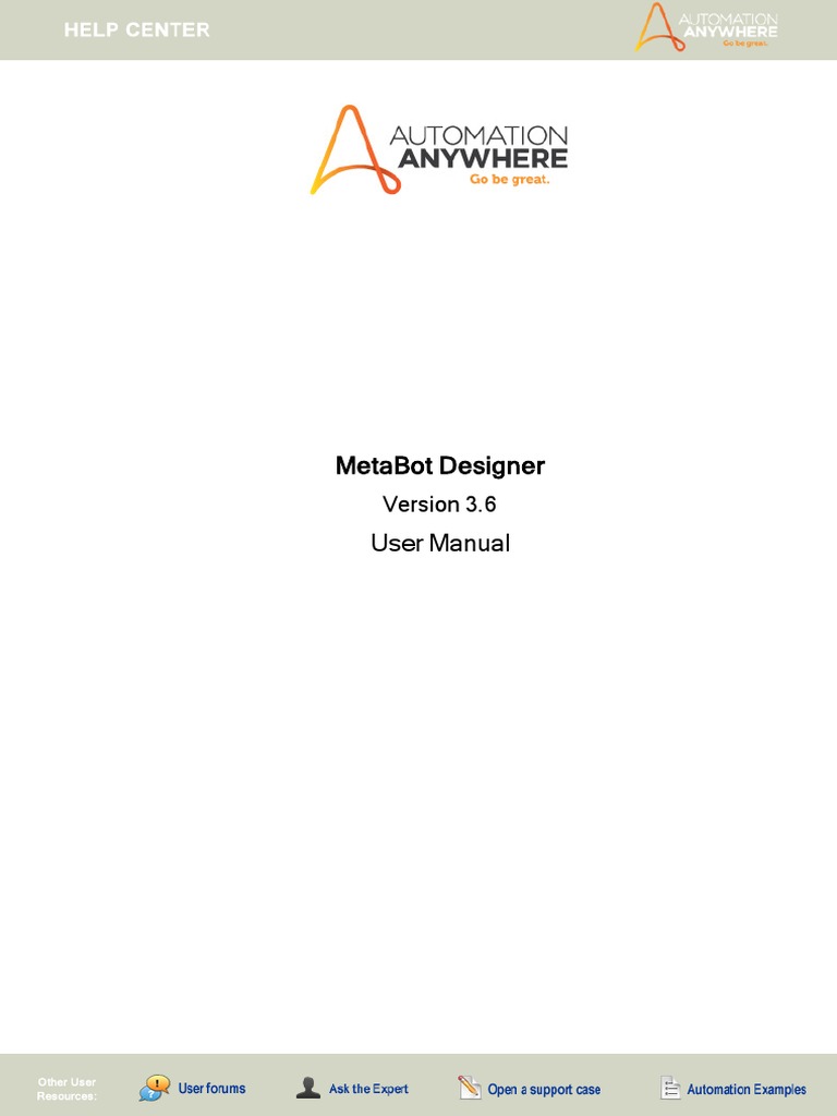 MetaBot Designer User Manual: A comprehensive guide to creating ...