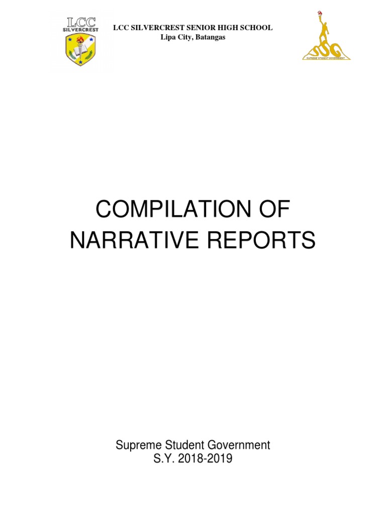 Compilation of Narrative Reports: Supreme Student Government S.Y. 2018-2019 | PDF | Science ...