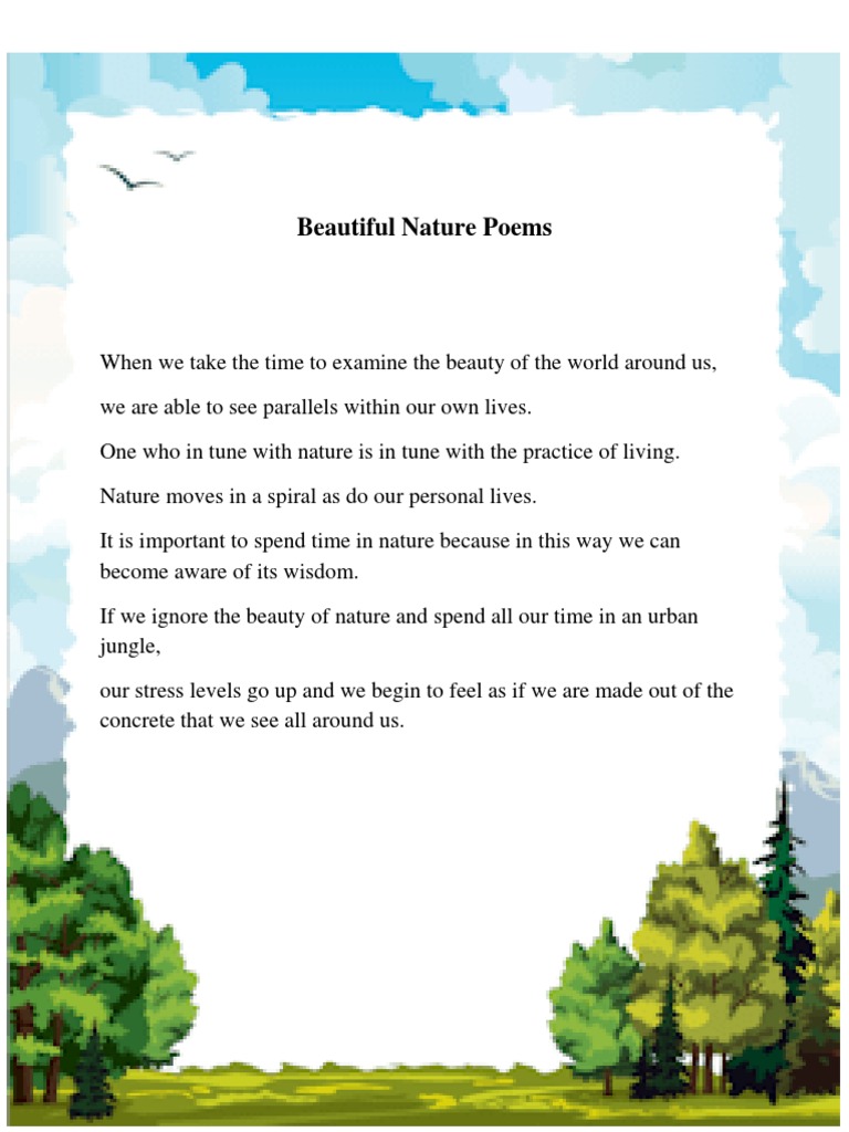 Beautiful Nature Poems | PDF