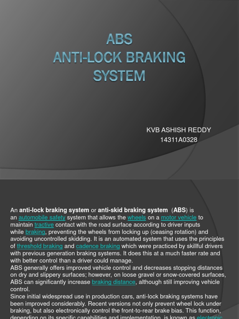 Abs Technology | PDF | Anti Lock Braking System | Manufactured Goods