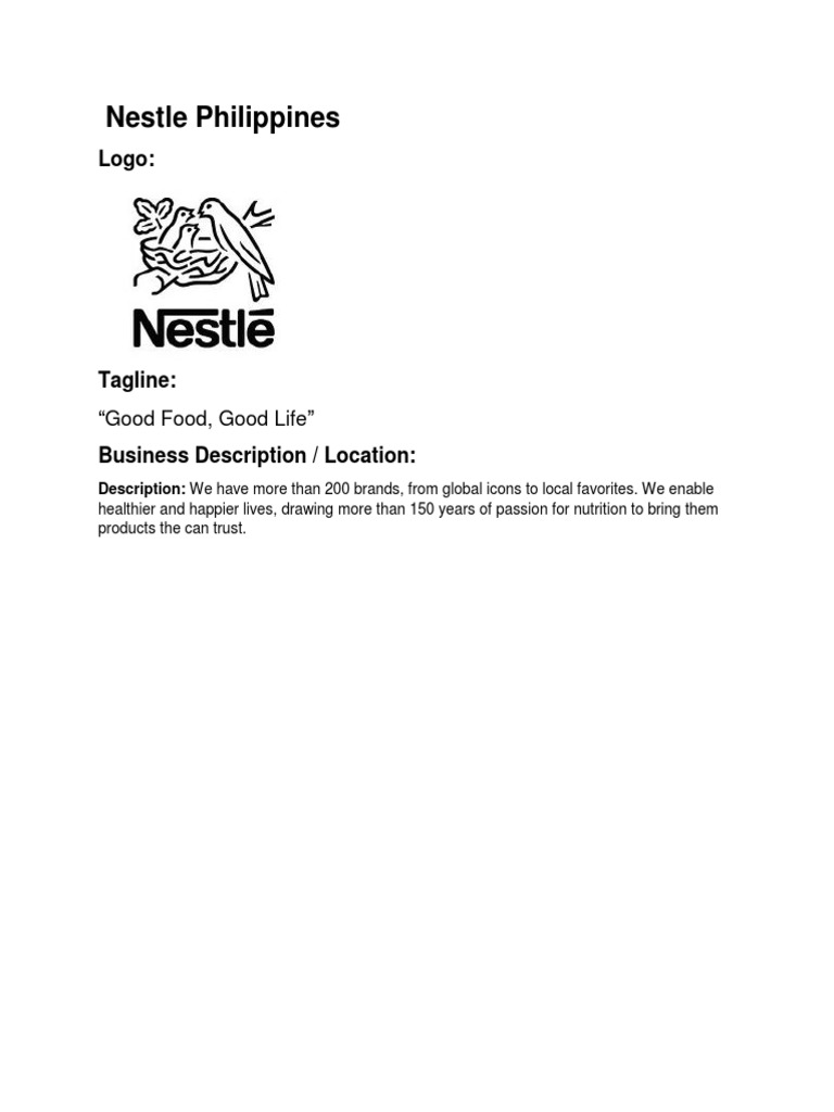 Nestle Philippines Overview | PDF | Wellness