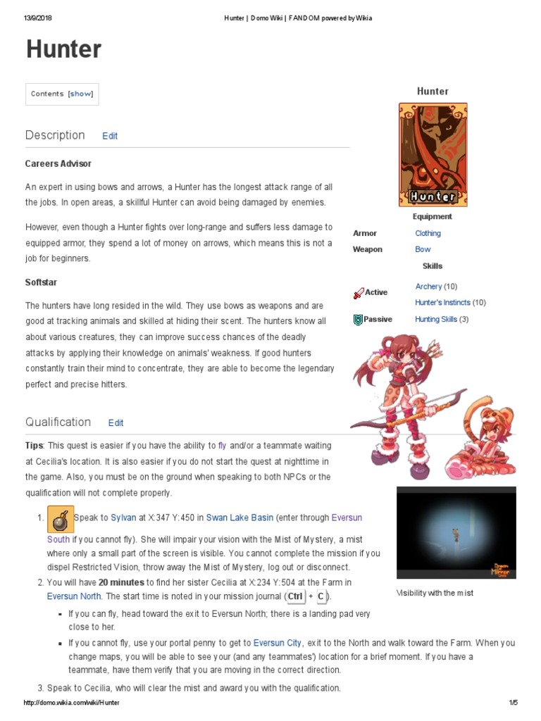 Hunter - Domo Wiki - FANDOM Powered by Wikia PDF | PDF | Bow And Arrow ...