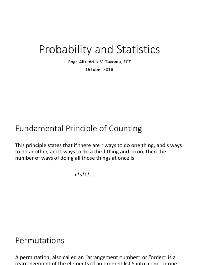 Probability and Statistics | PDF | Probability Distribution | Arithmetic Mean