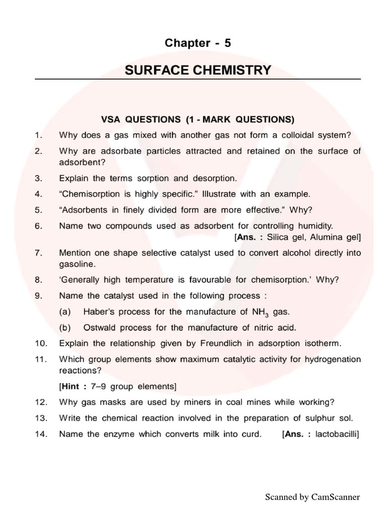 Surface Chemistry | PDF