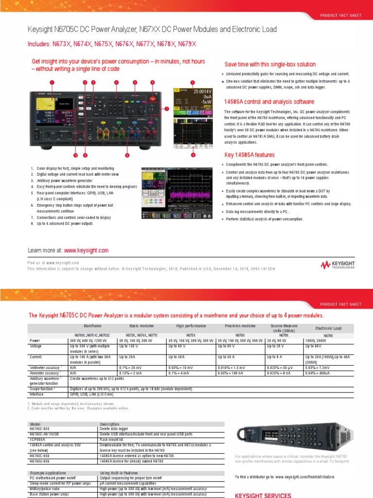 Keysight Power Analyzer | Download Free PDF | Power Supply | Amplifier