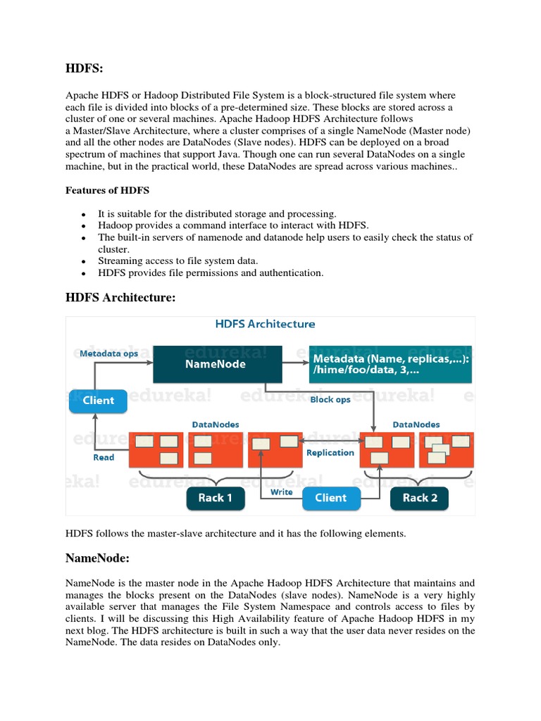 A Comprehensive Overview of the Apache Hadoop HDFS Architecture | PDF | Apache Hadoop | File System