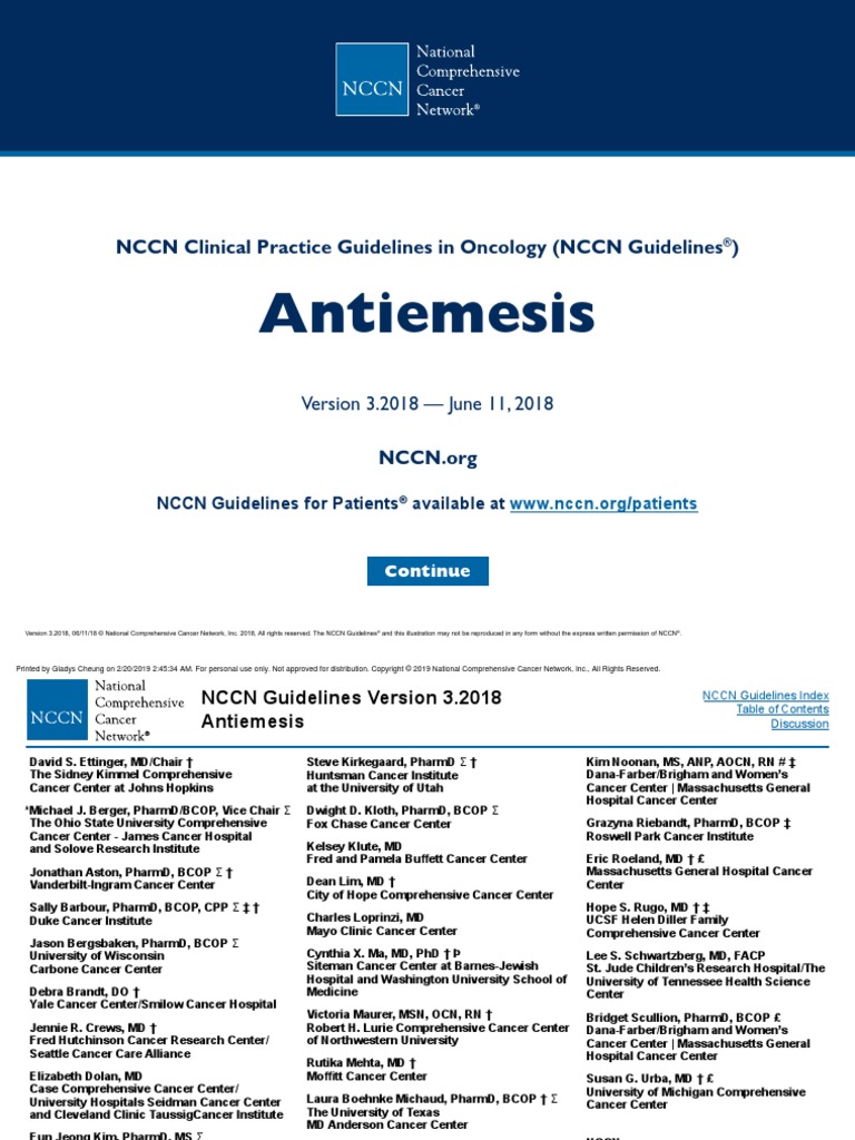 Nccn Guidelines