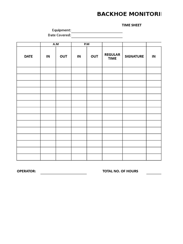 Backhoe Monitoring | PDF