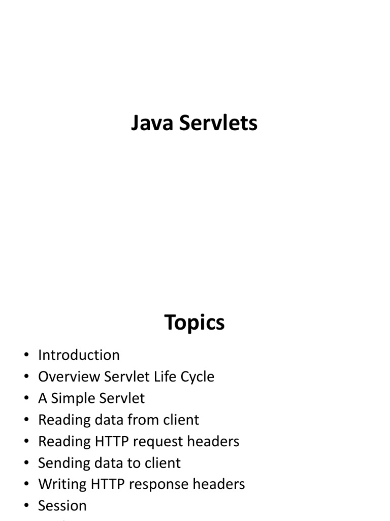 Java Servlets | PDF | Hypertext Transfer Protocol | Java Servlet