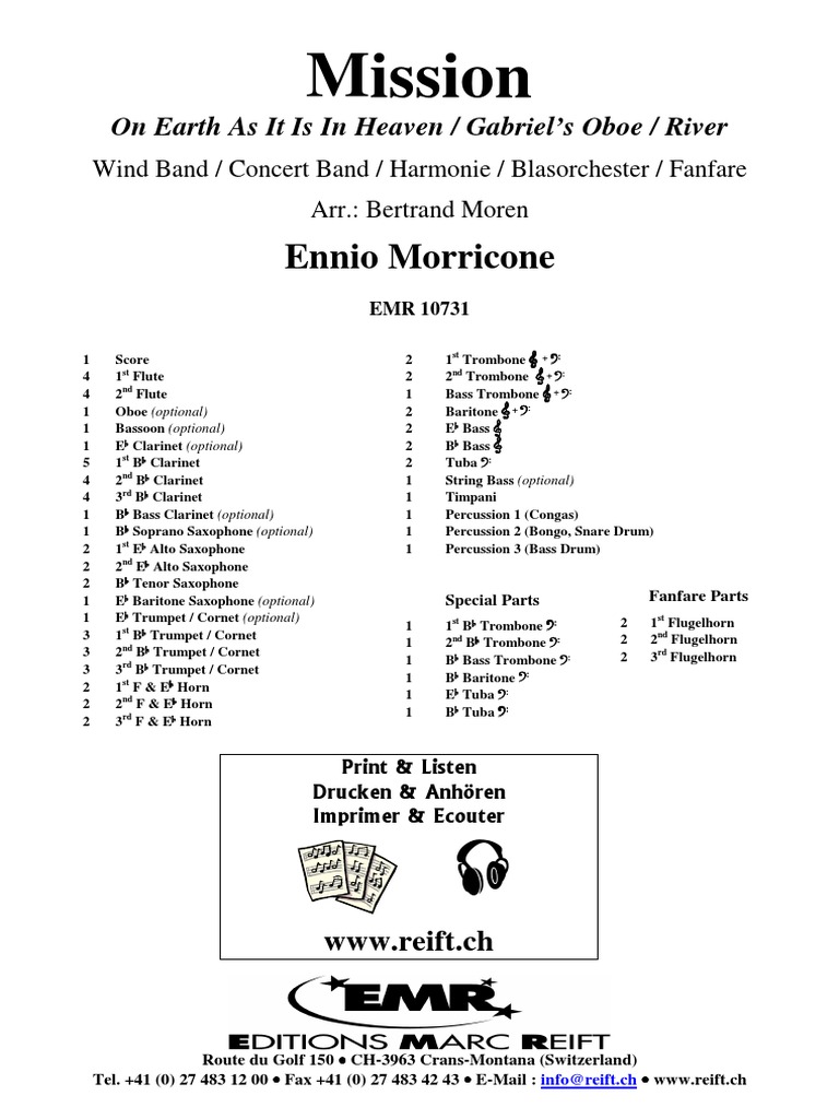 Mission: Ennio Morricone | PDF | Trombone | Organology