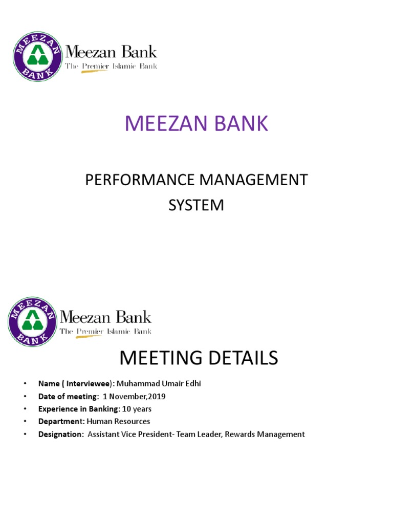 Meezan Bank | PDF | Human Resources | Performance Management