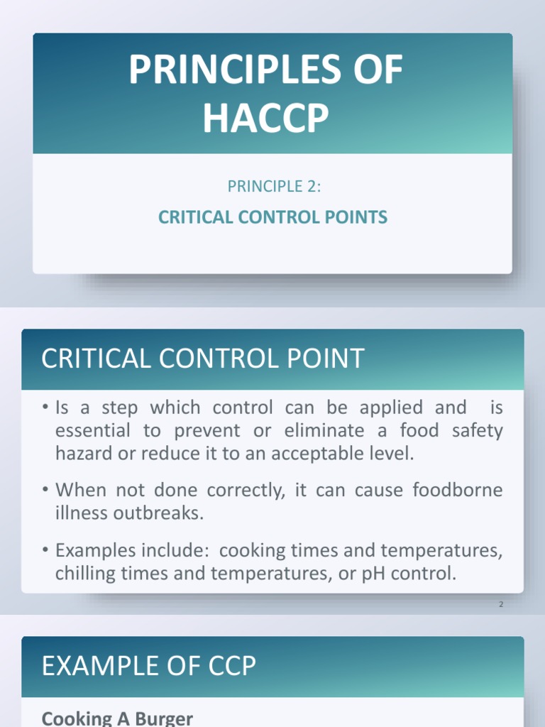 Principles of Haccp: Critical Control Points | PDF | Hazard Analysis ...