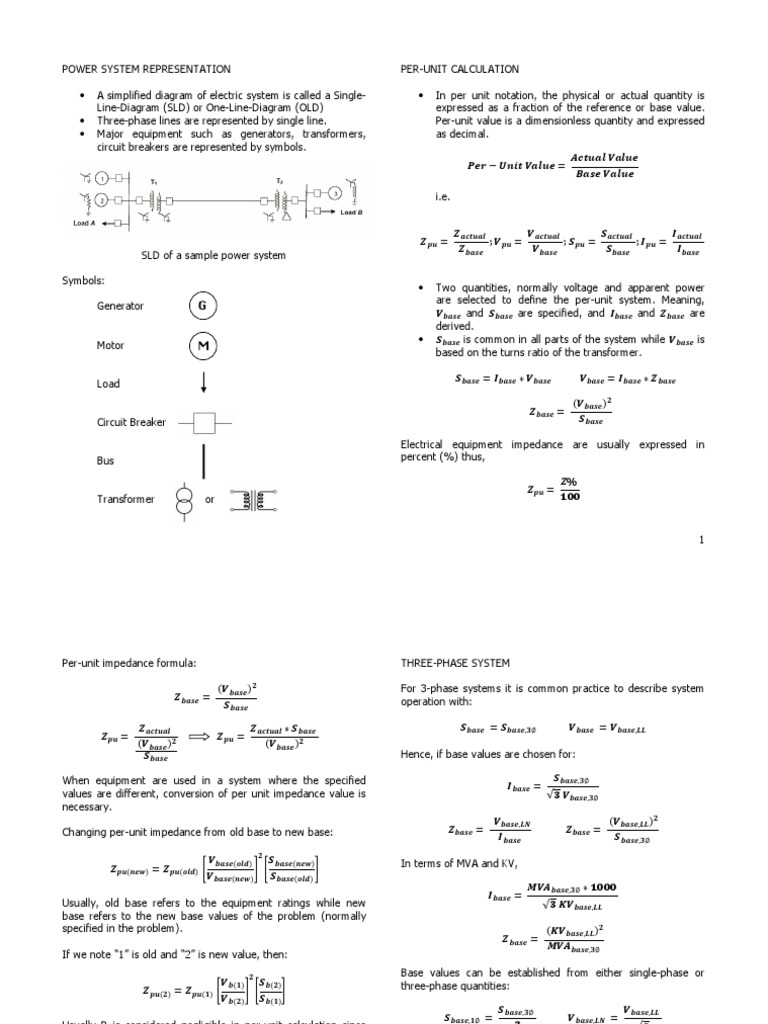 Per-Unit Impedance in Power Systems | PDF | Electrical Impedance ...