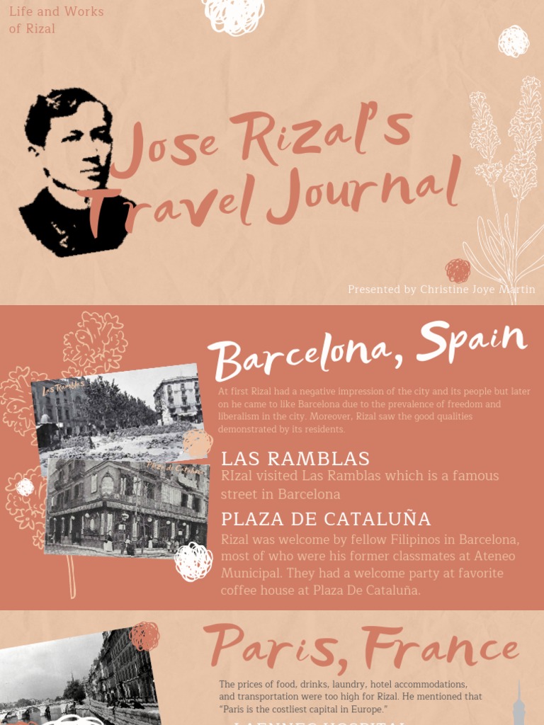 Jose Rizal's Travel Journal | PDF