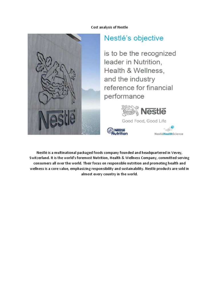 Cost Analysis of Nestle | PDF | Cost–Benefit Analysis | Business Economics