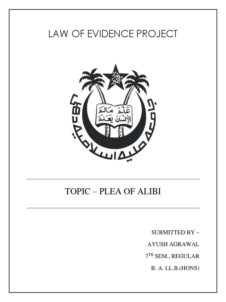 Evidence Project | PDF | Burden Of Proof (Law) | Plea
