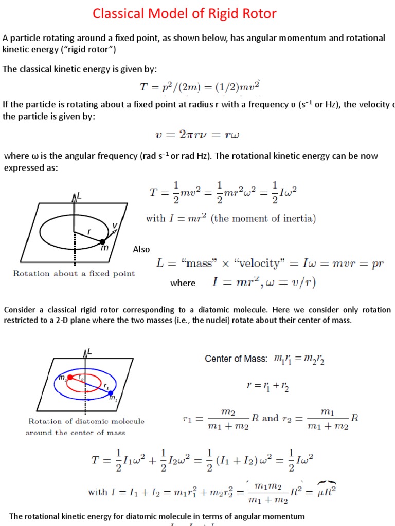 Rigid Rotor Model in Quantum Mechanics | PDF | Rotation Around A Fixed ...